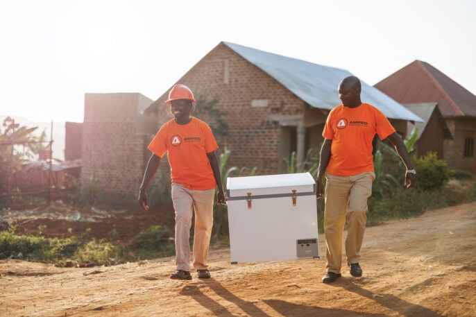 In rural Africa, these fridges are powered by solar panels and ice ...