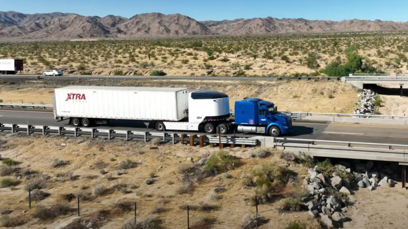 This trailer can turn diesel semi-trucks into hybrids in just 5 minutes