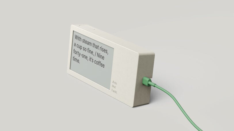 The Poem/1 clock is the playful gadget AI needs right now