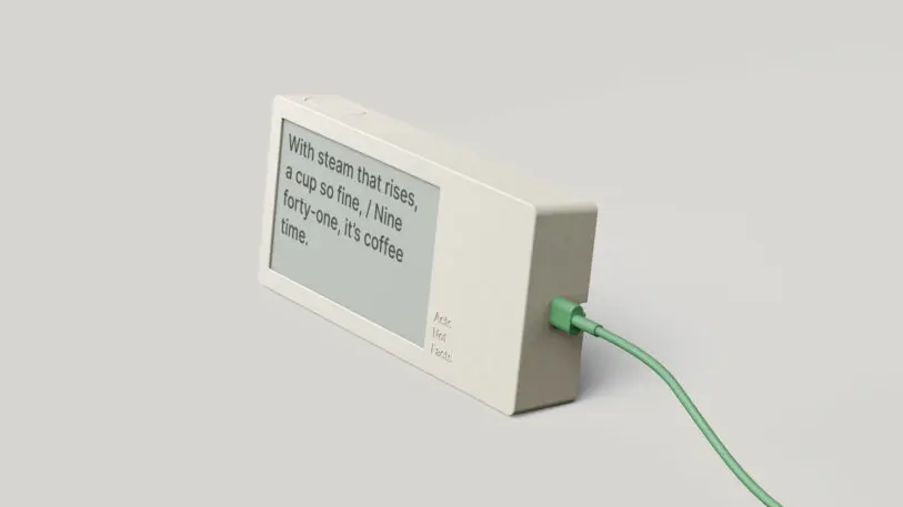 The Poem/1 clock is the playful gadget AI needs right now