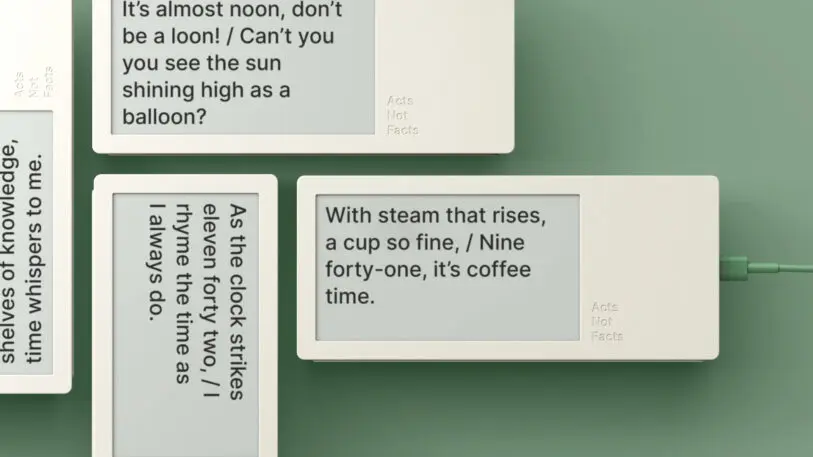 The Poem/1 clock is the playful gadget AI needs right now