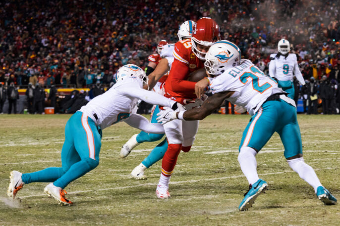 The Chiefs quarterback's helmet cracked in freezing weather. Here's why