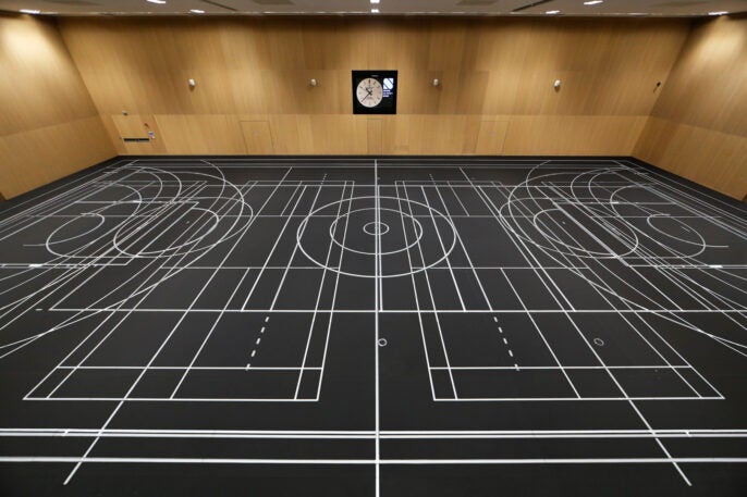 How the NBA built its 27-million pixel floor for the NBA All-Star Game