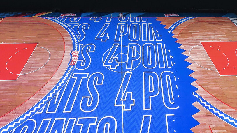 How the NBA built its 27-million pixel floor for the NBA All-Star Game