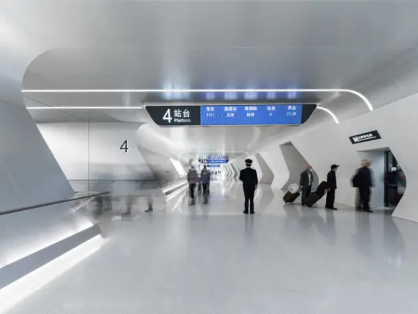 China's new train station in Jiaxing was designed to be peaceful