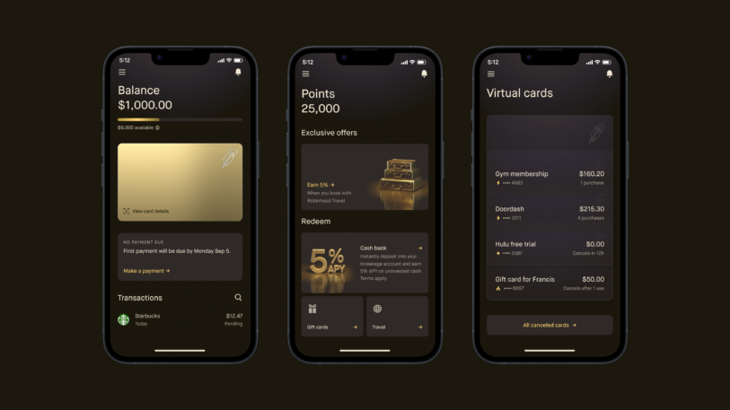 Robinhood has a new credit card—and it's actually made of gold